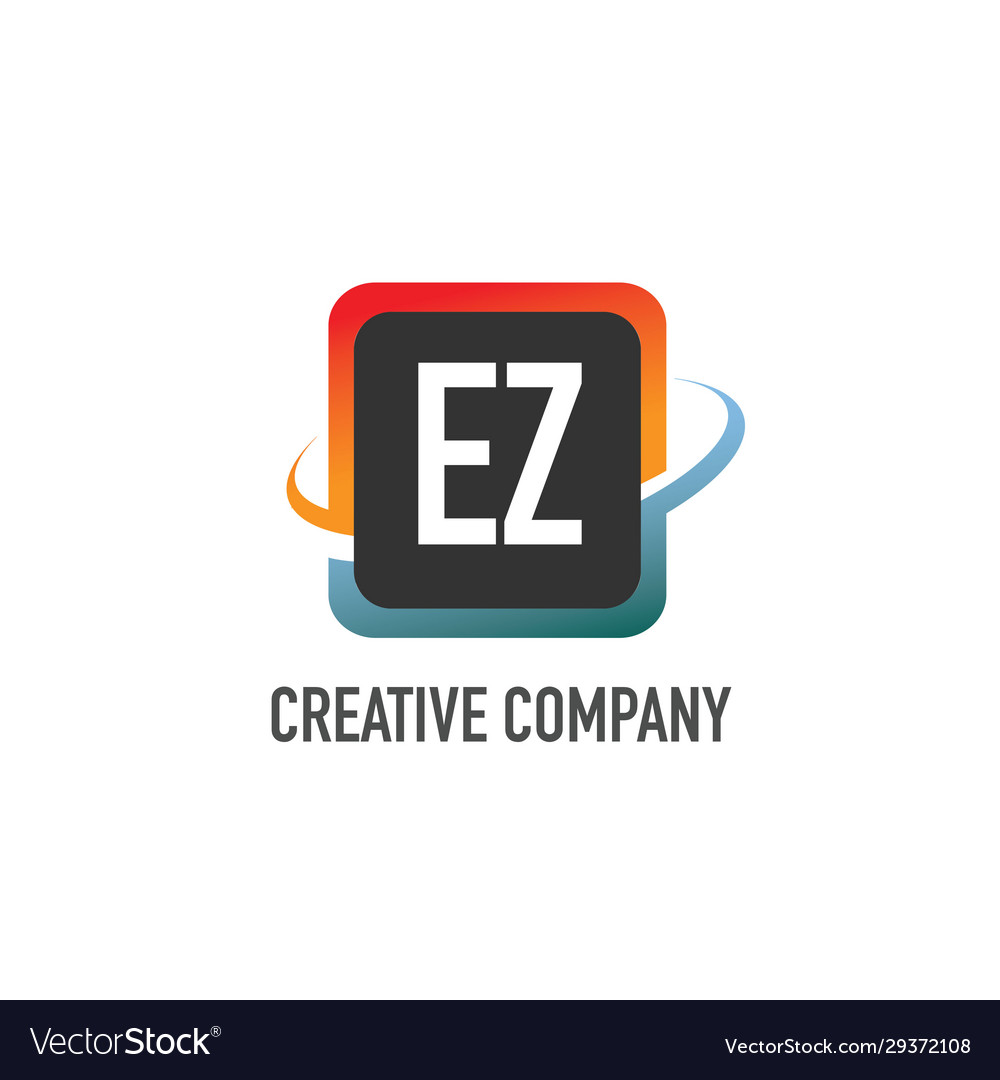 Initial letter ez swoosh creative design logo Vector Image