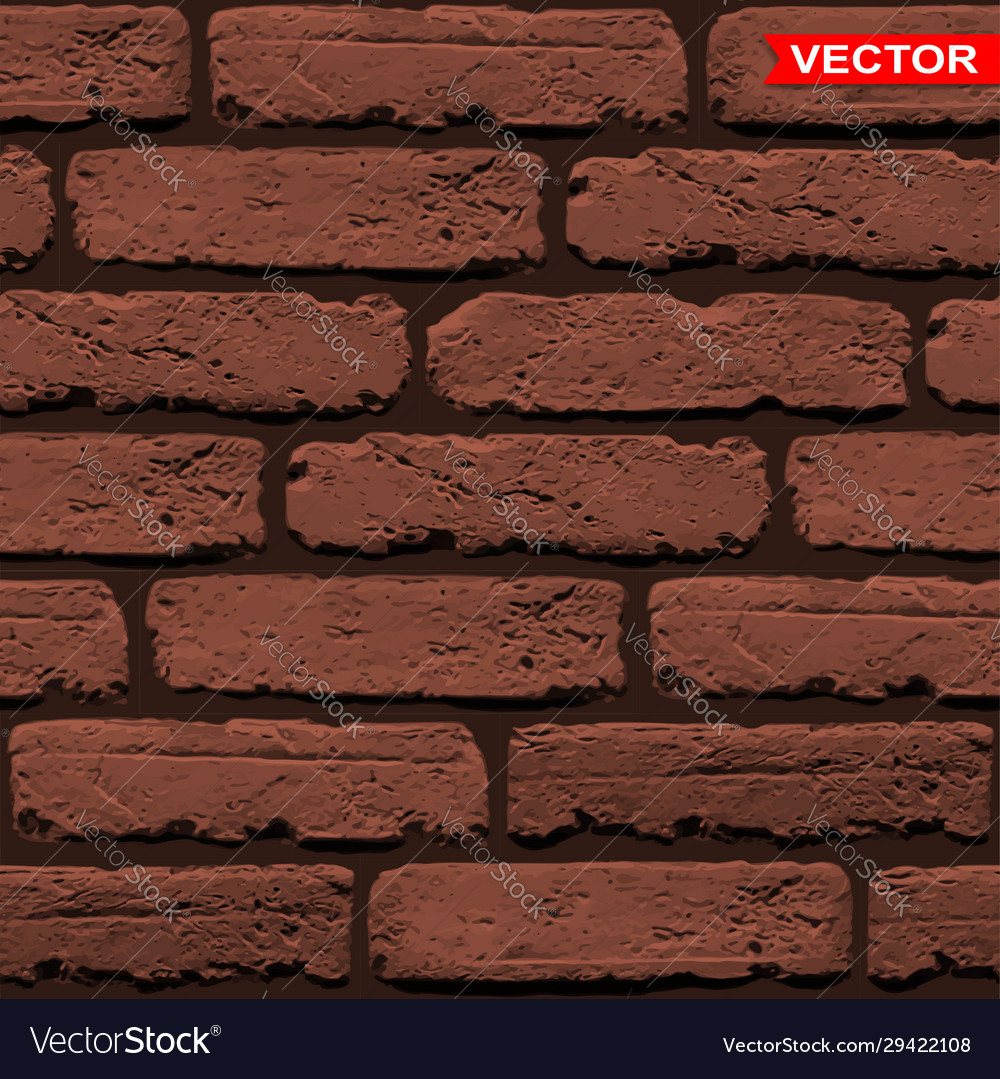 Realistic brown brick wall texture background Vector Image