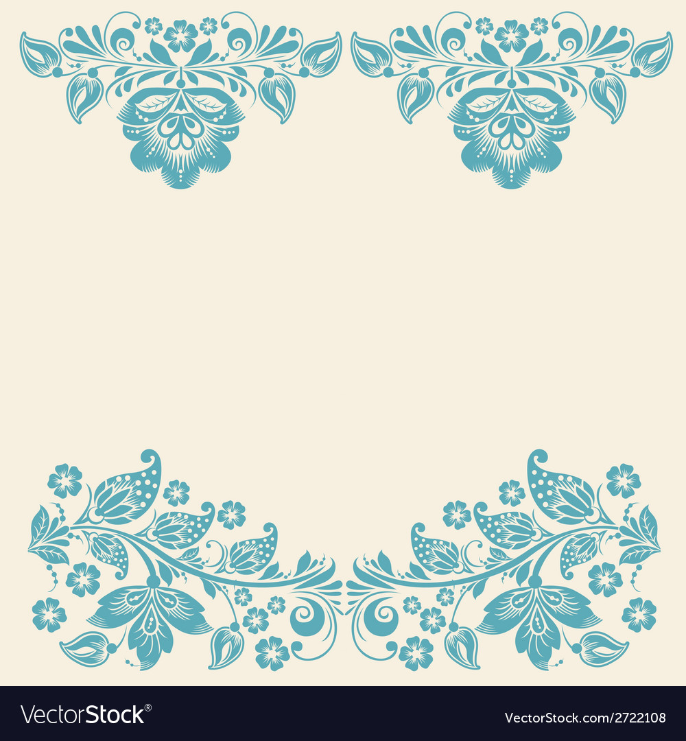 Russian ornaments art frames Royalty Free Vector Image