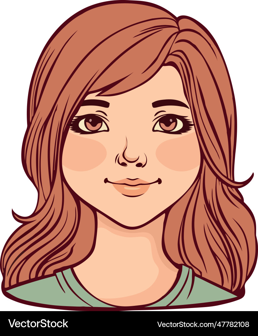 Smiling young adult female Royalty Free Vector Image