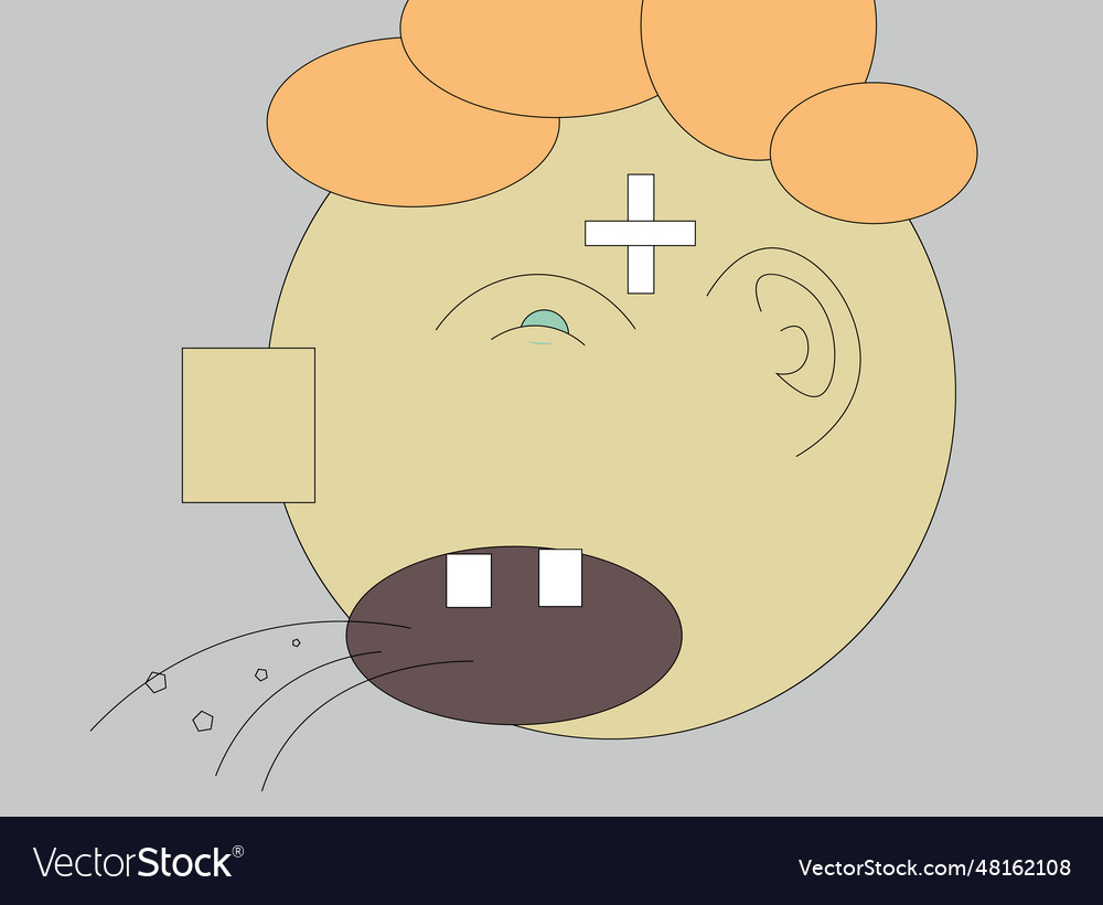 Vomiting face Royalty Free Vector Image - VectorStock