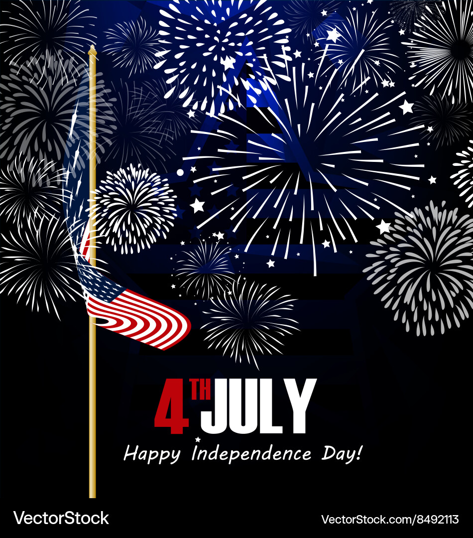 4th of july - abstract flag design independence Vector Image