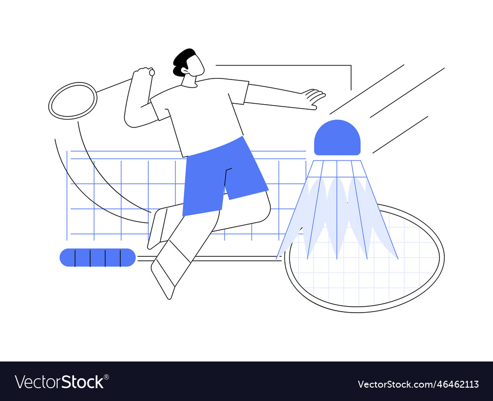 Badminton abstract concept Royalty Free Vector Image