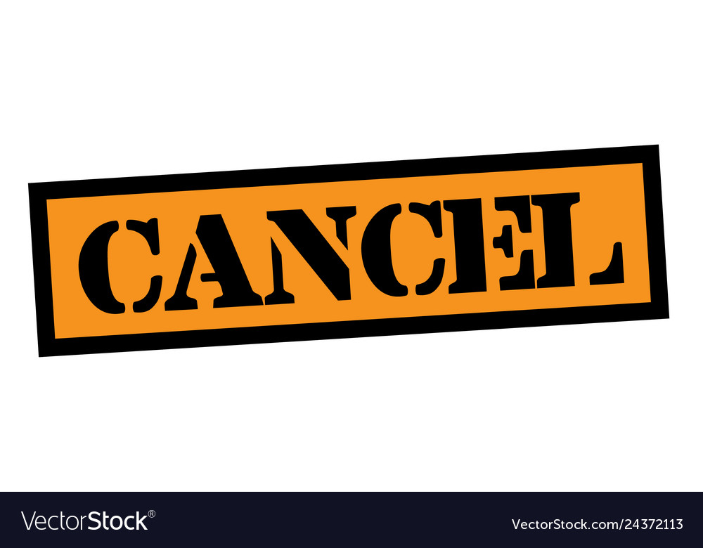Cancel stamp on white Royalty Free Vector Image