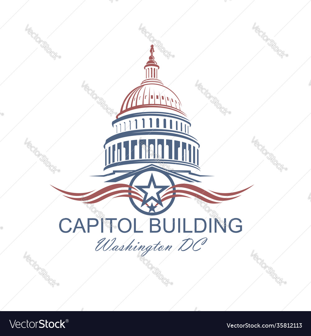 Capitol building icon Royalty Free Vector Image