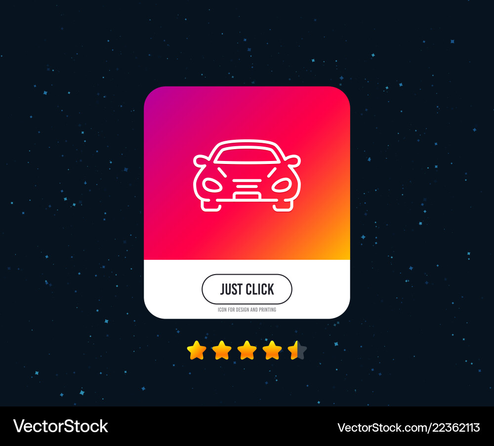 Car transport line icon transportation vehicle Vector Image