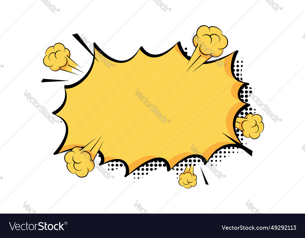 Comic text speech chat bubble explosion pop art Vector Image