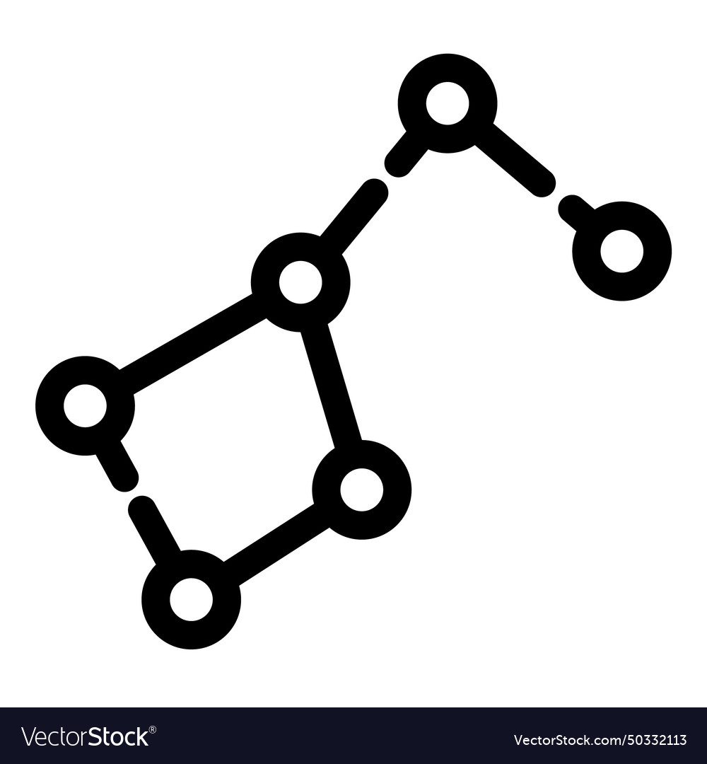 Constellation flat icon isolated on white Vector Image