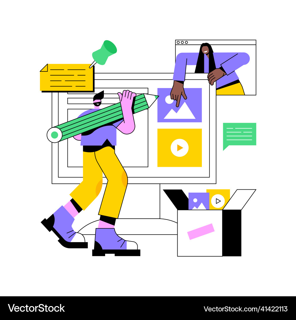 Content creation abstract concept Royalty Free Vector Image