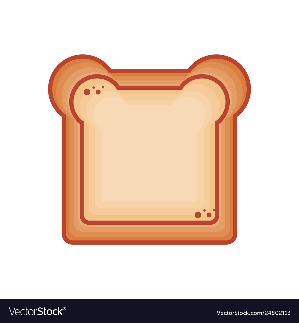 Delicious slice bread isolated icon Royalty Free Vector