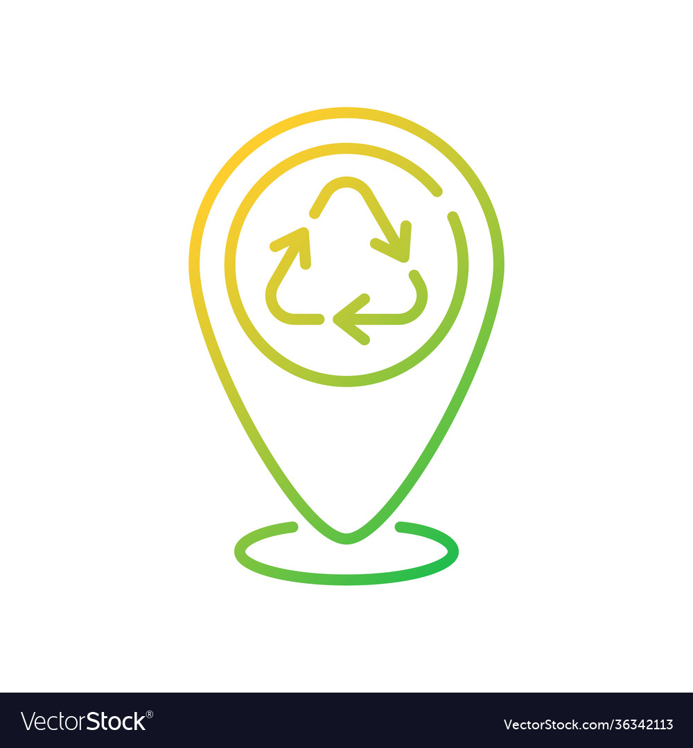 Dropping off locations gradient linear icon Vector Image