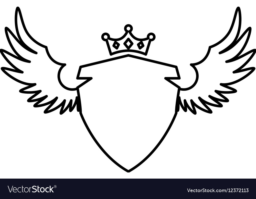 Elegant frame with wings Royalty Free Vector Image
