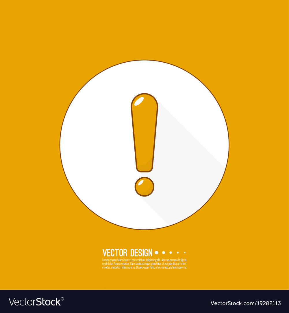Exclamation mark icon Royalty Free Vector Image