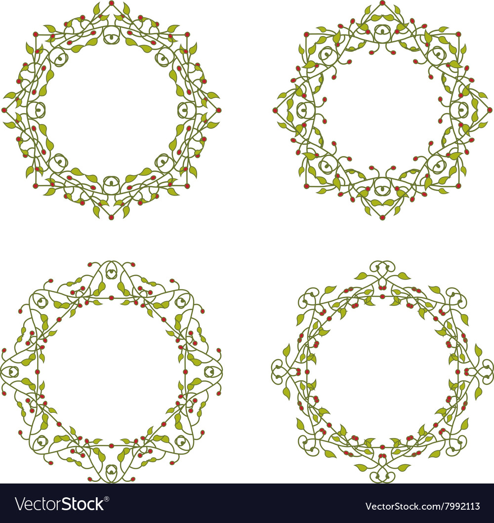 Floral branch frames Royalty Free Vector Image