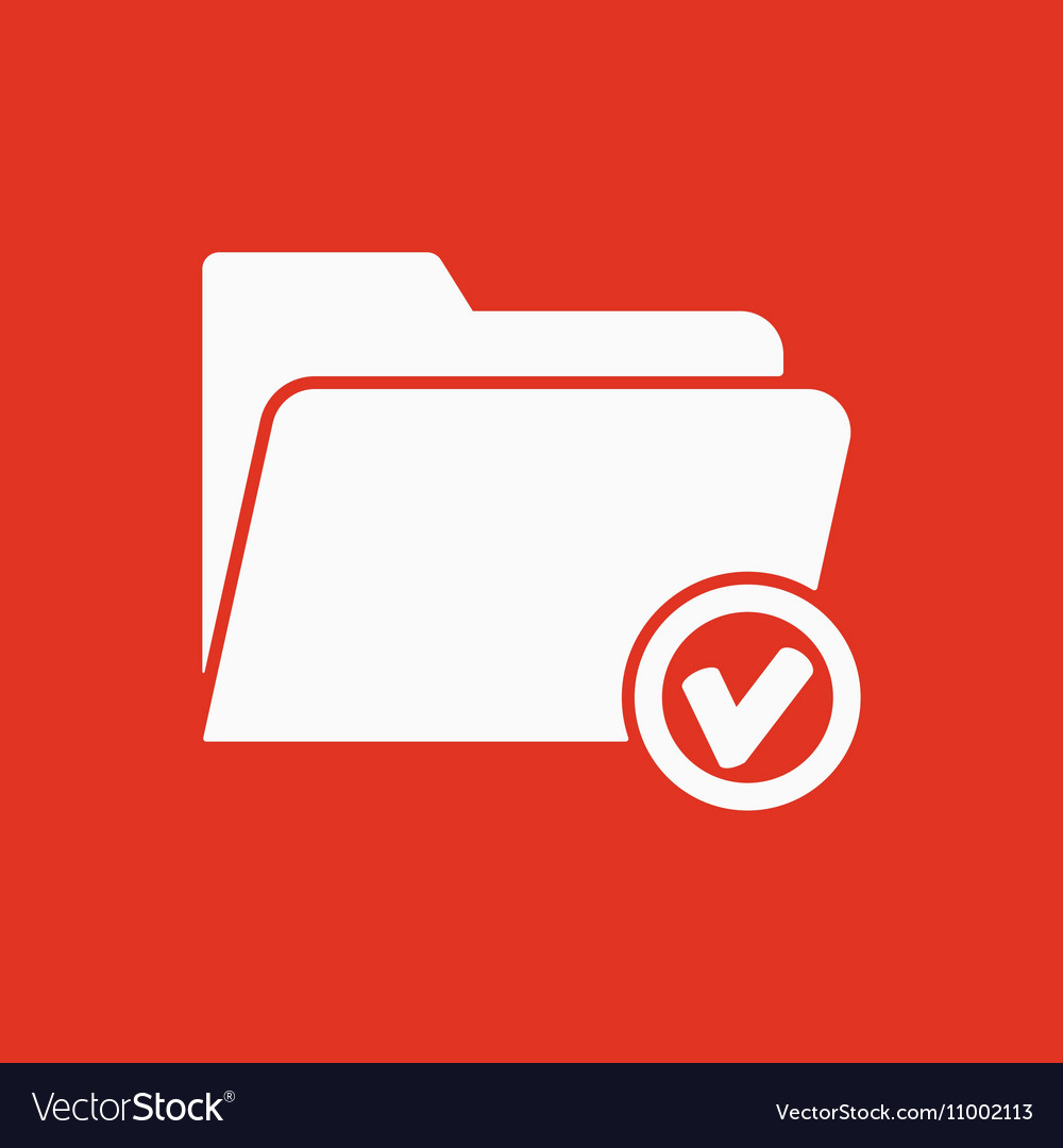 Folder icon file symbol flat Royalty Free Vector Image