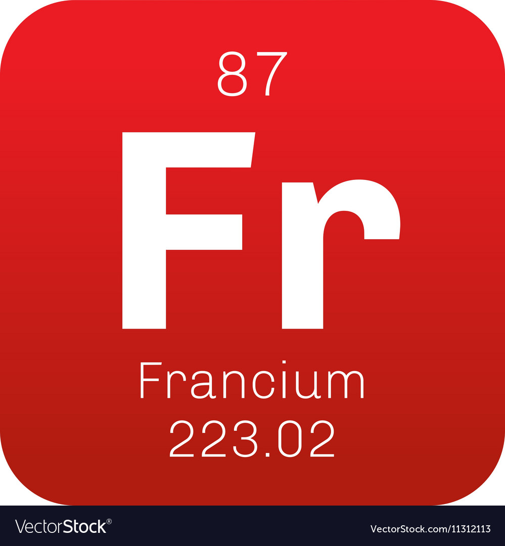 Francium Chemical Element Royalty Free Vector Image