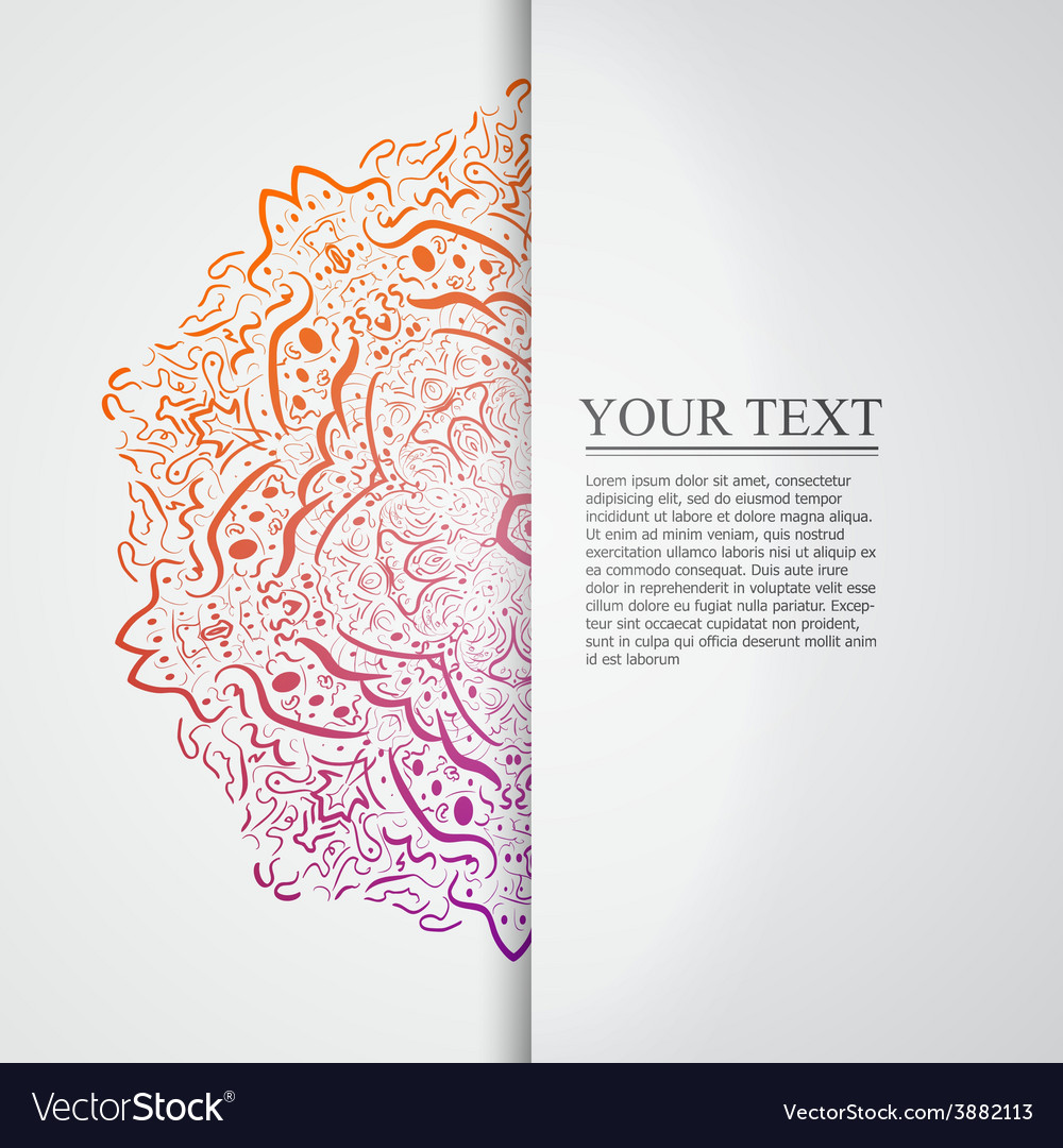 Hand abstract ornament Royalty Free Vector Image