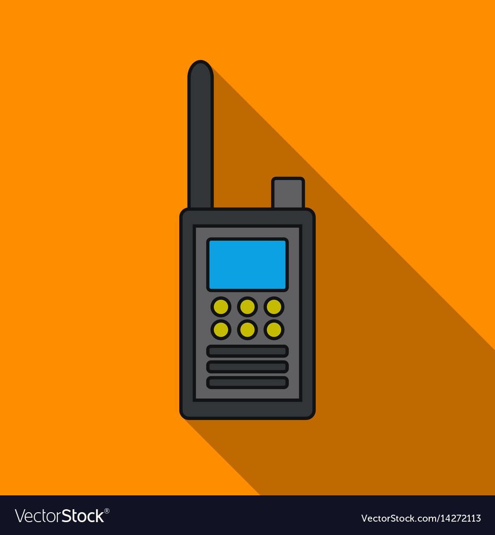 Handheld transceiver icon in flat style isolated Vector Image