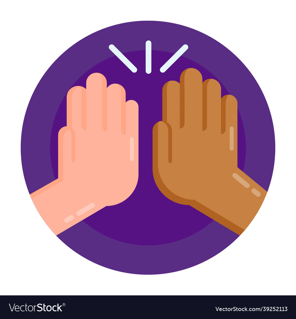 High five Royalty Free Vector Image - VectorStock