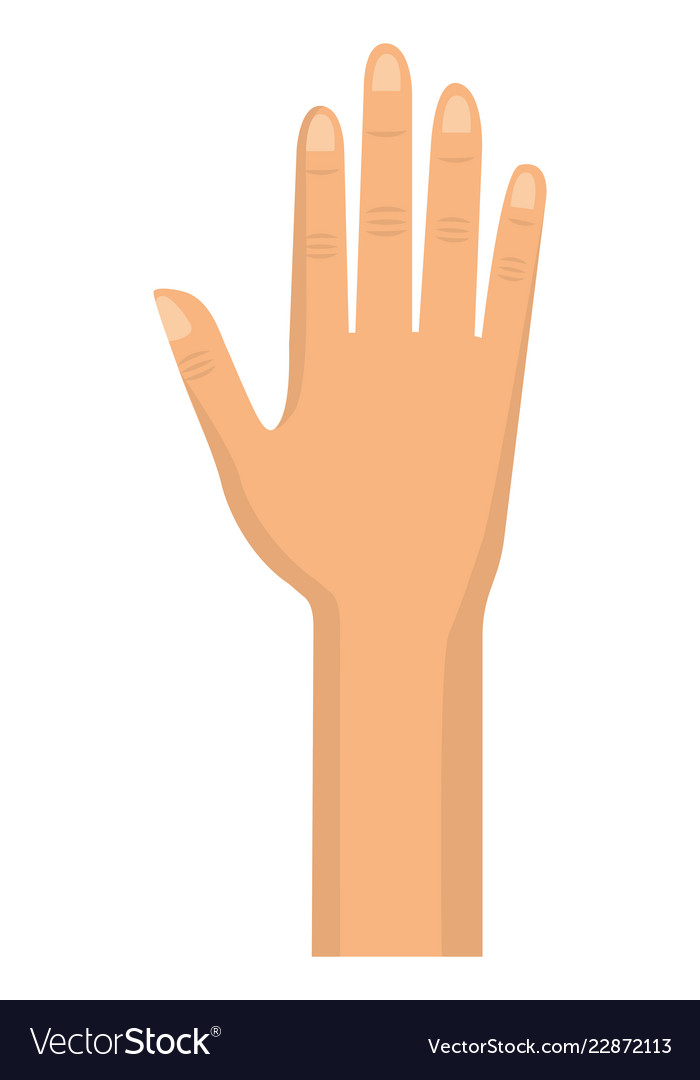 Isolated hand design Royalty Free Vector Image