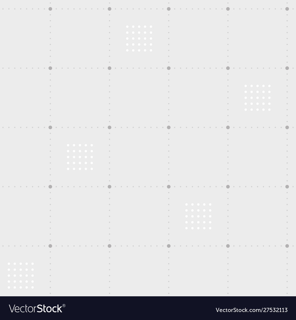 Light gray dotted grid seamless background Vector Image