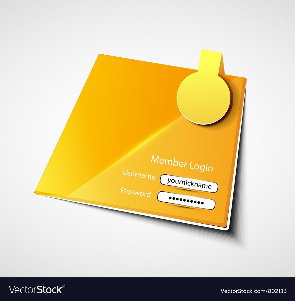 Login Label Hintergrund Lizenzfreies Vektorbild