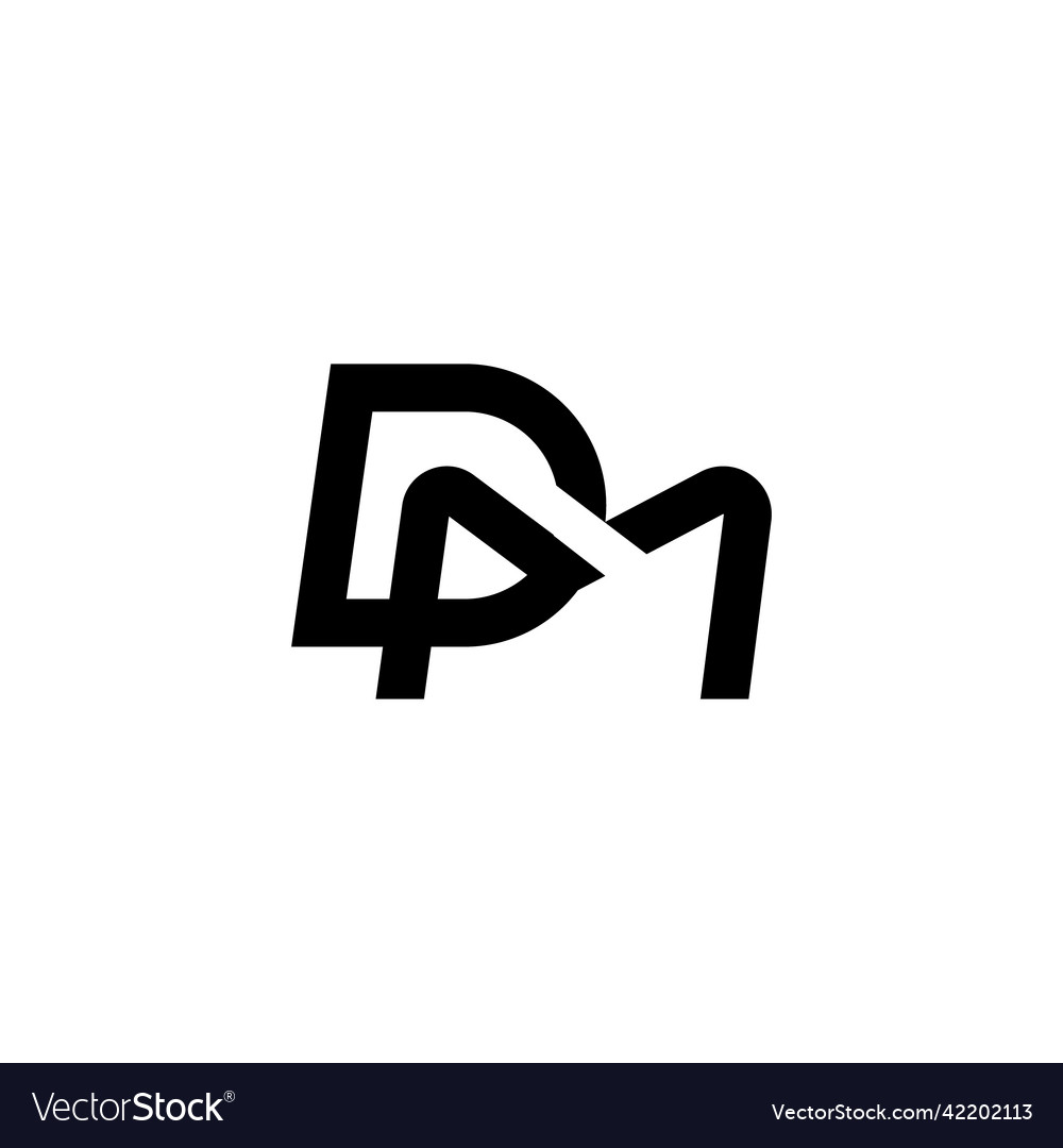 Monogram dm logo template design concept Vector Image