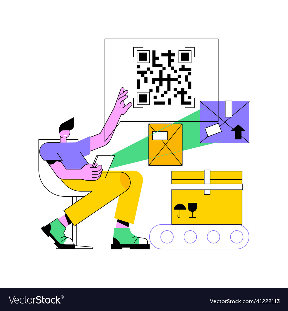 Qr code abstract concept Royalty Free Vector Image