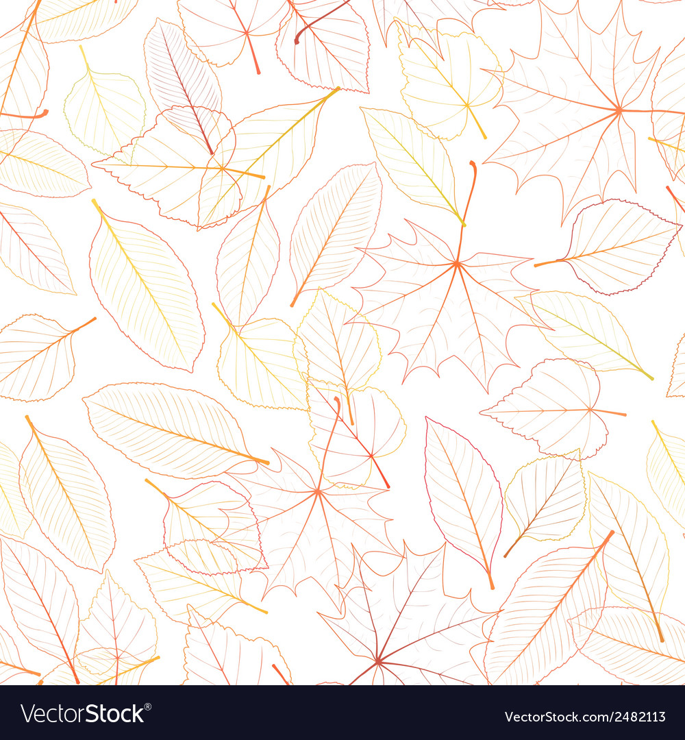 Seamless color leaves pattern plus eps10 Vector Image