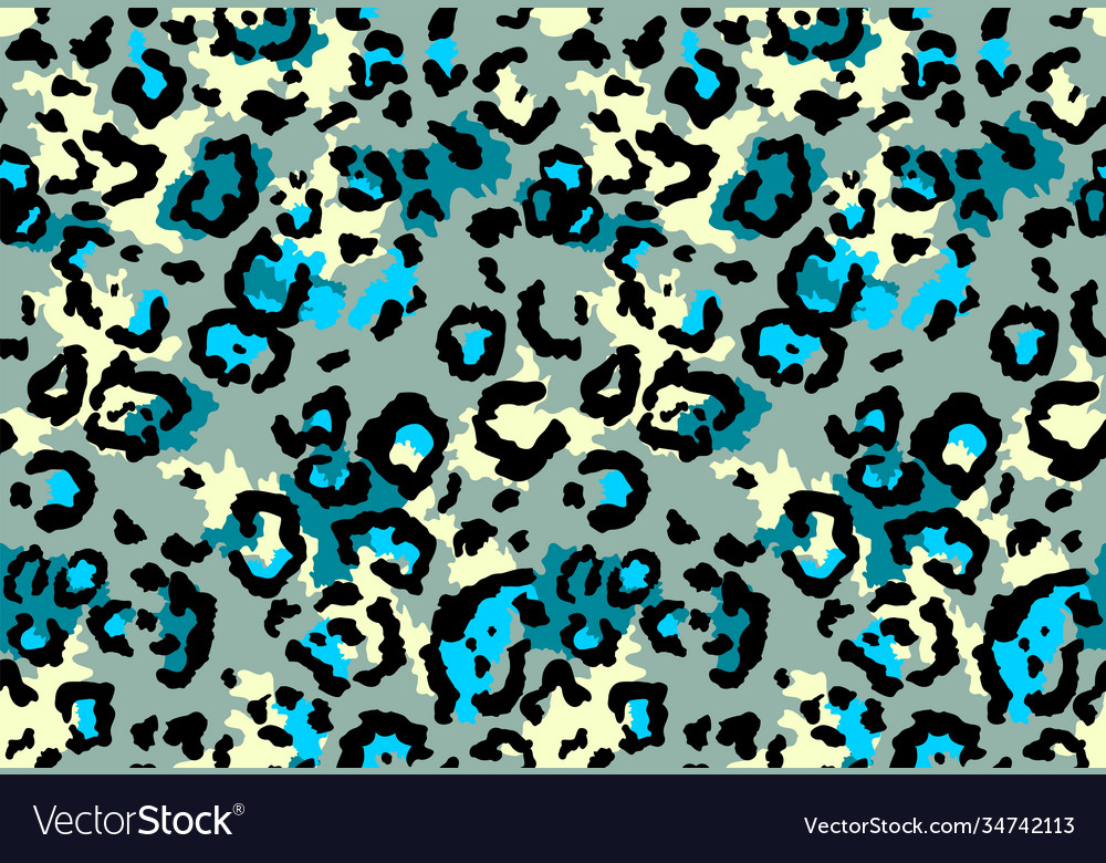 Seamless leopard fur pattern leopard background Vector Image