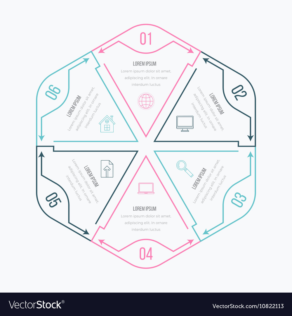 Thin line infographic element Royalty Free Vector Image