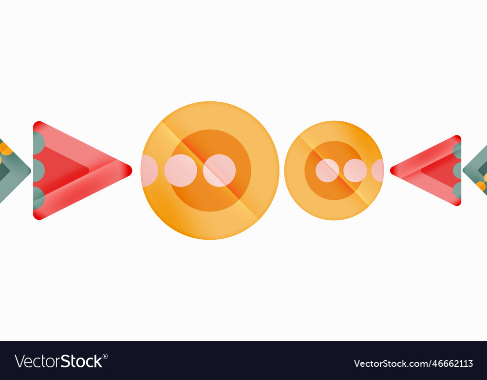 Triangles and circles abstract background Vector Image