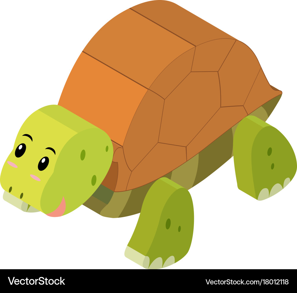 3d design for cute turtle Royalty Free Vector Image