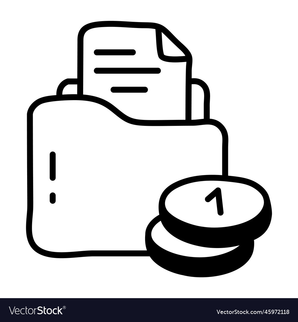 Accounting folder Royalty Free Vector Image - VectorStock