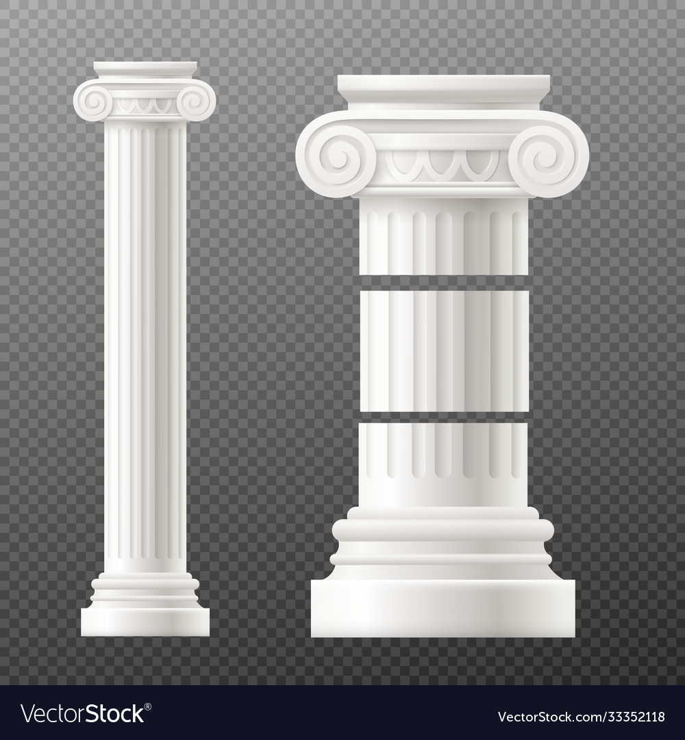 An antique column Royalty Free Vector Image - VectorStock