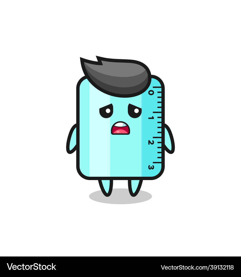 Disappointed expression of the ruler cartoon Vector Image