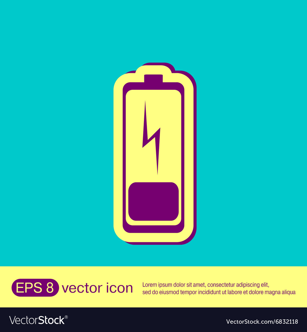 Discharged Battery Symbol Royalty Free Vector Image