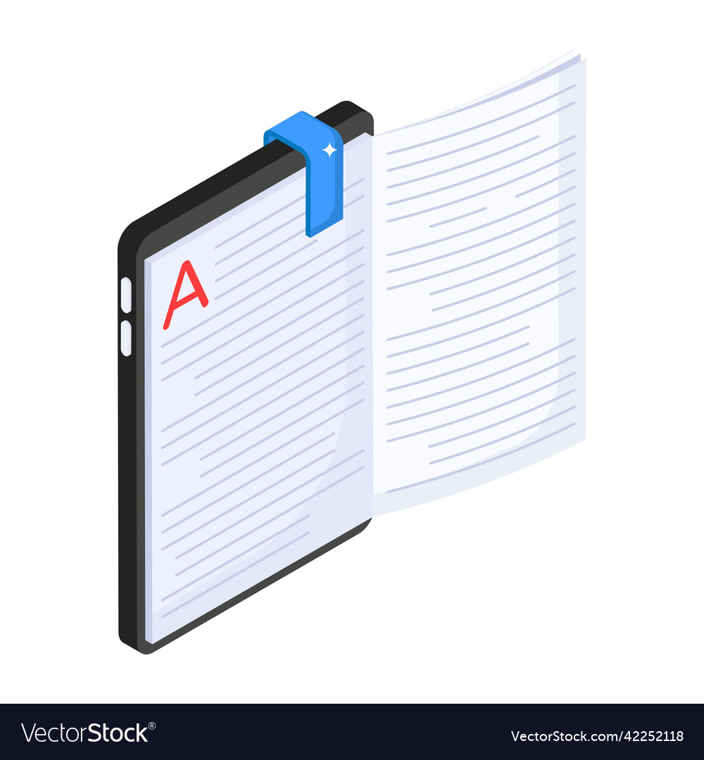 E book Royalty Free Vector Image - VectorStock