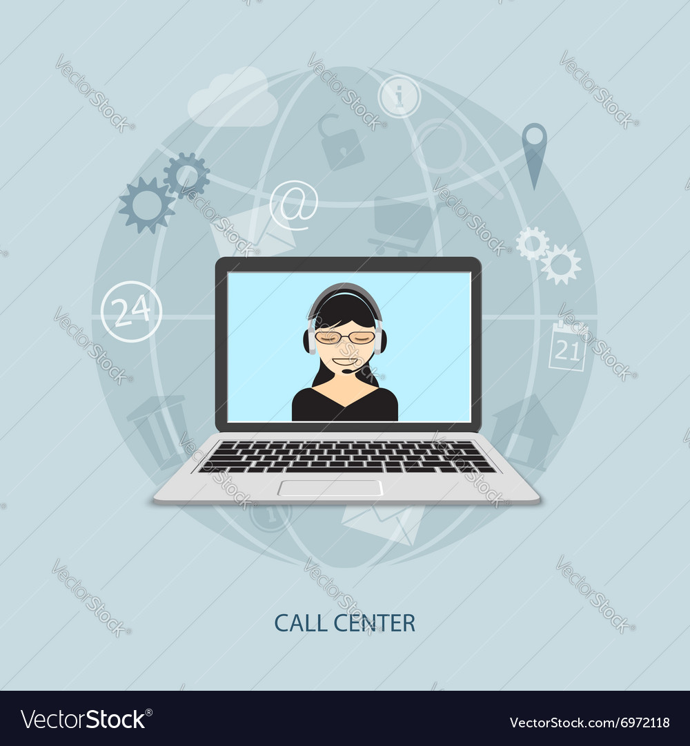 Flat elements of support Royalty Free Vector Image