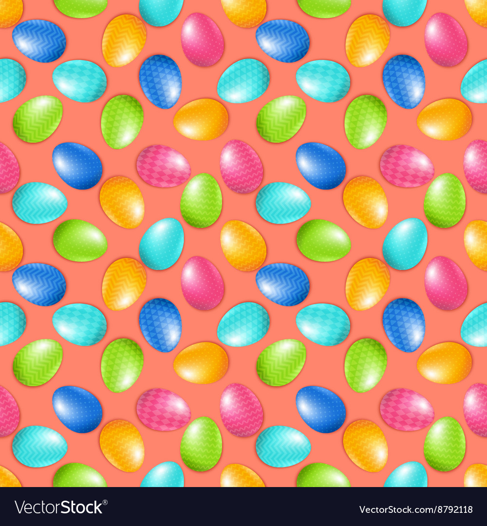 Happy Easter seamless pattern Royalty Free Vector Image
