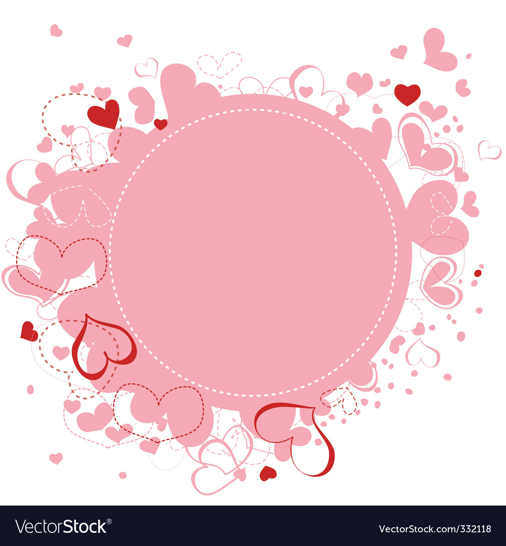 Hearts frame Royalty Free Vector Image - VectorStock