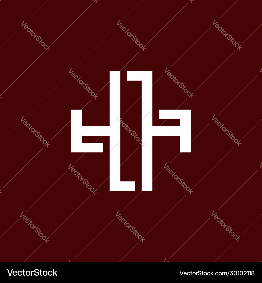 Initial letter hh logo template with cross medical