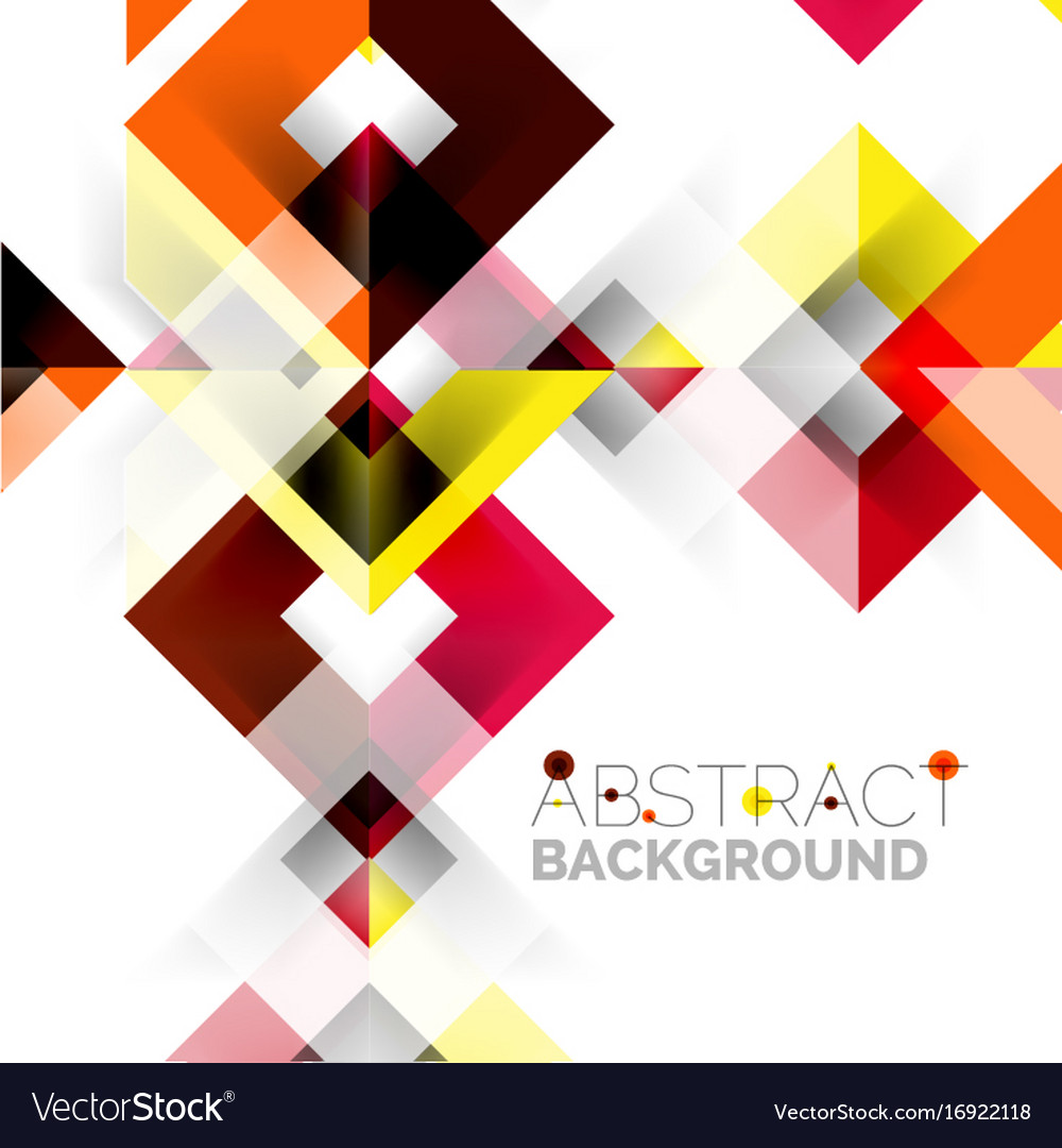 Modern square geometric pattern design on white Vector Image