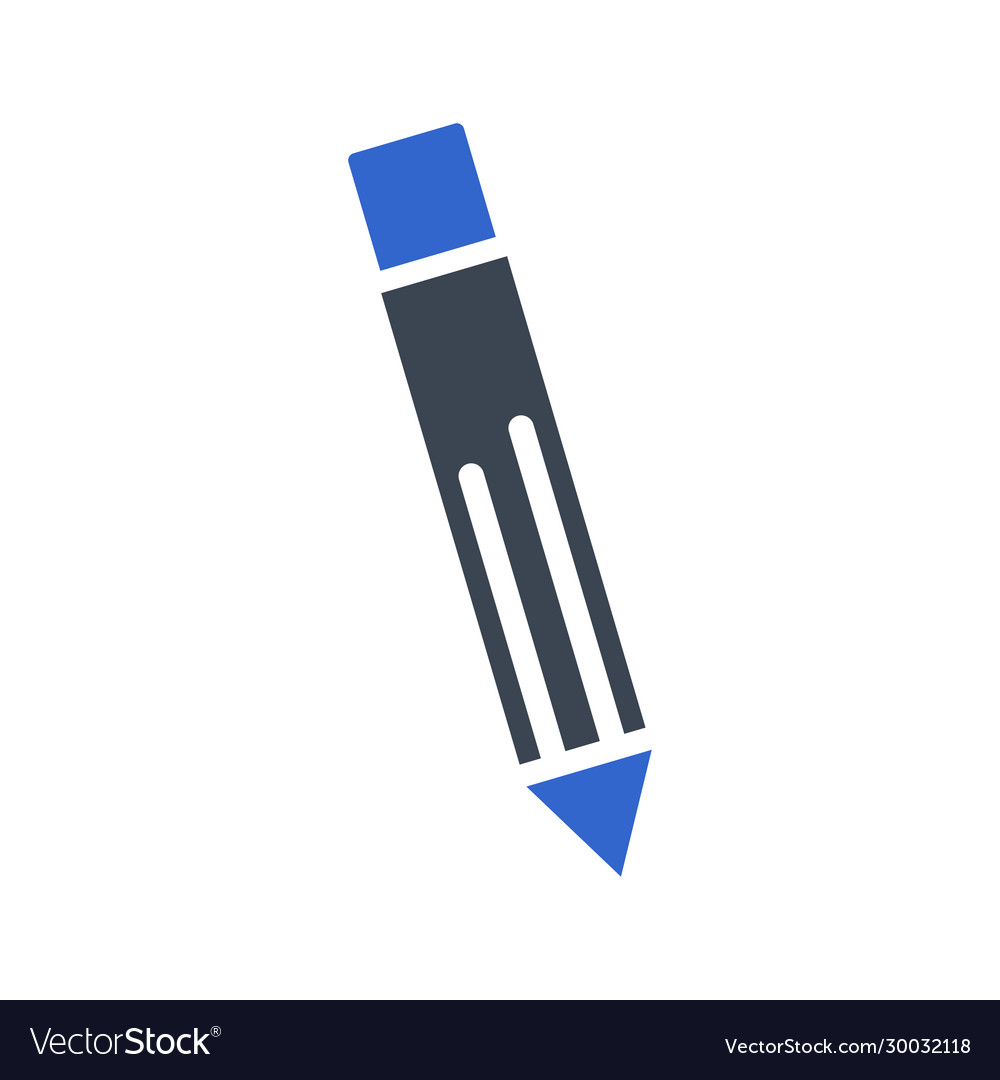 Pencil write icon image Royalty Free Vector Image