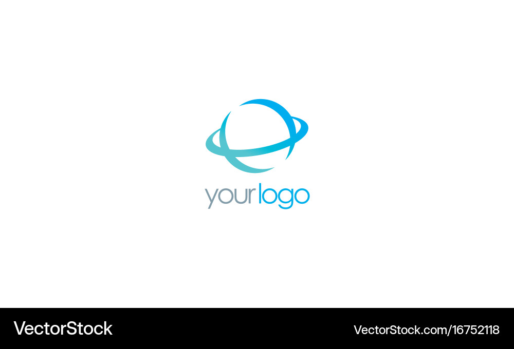 Round globe logo Royalty Free Vector Image - VectorStock