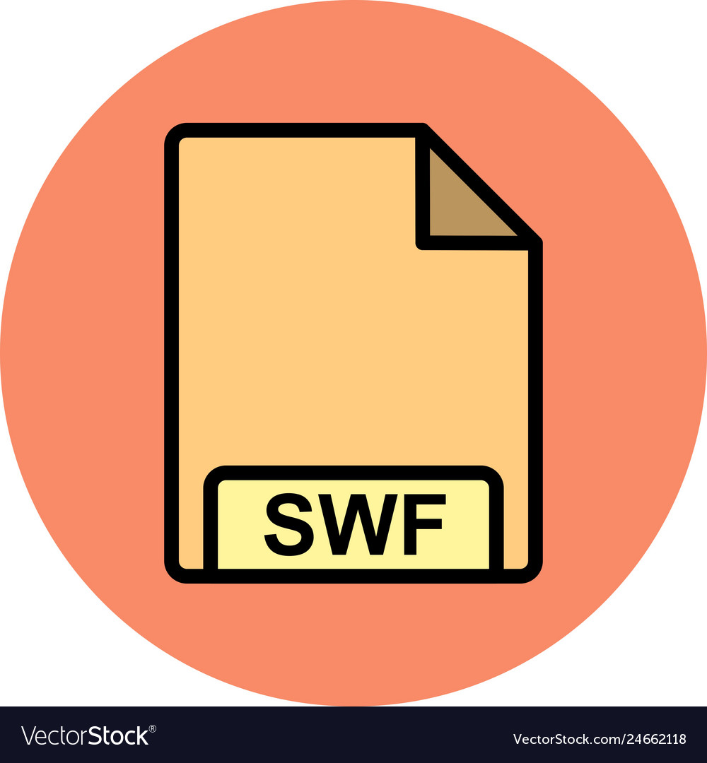 Swf icon Royalty Free Vector Image - VectorStock
