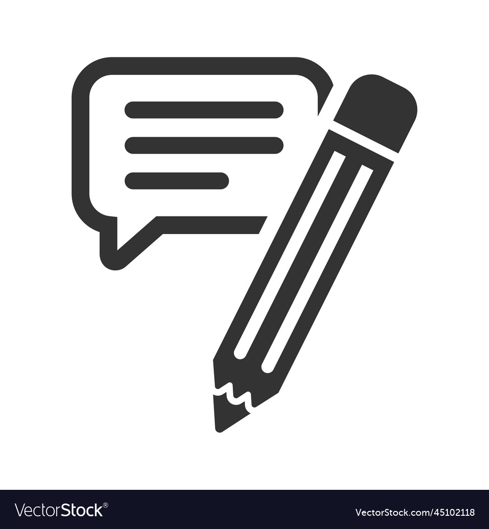 Write a comment icon Royalty Free Vector Image
