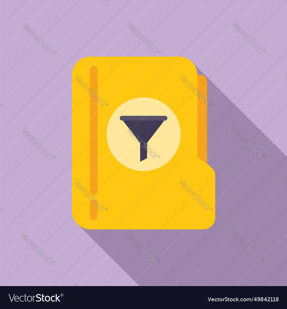 Zoom filter folder icon flat web app data Vector Image