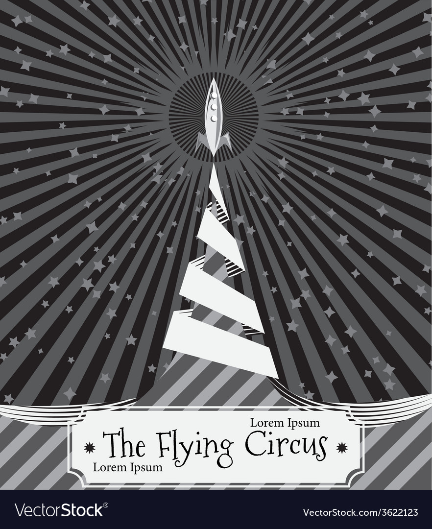 A poster with rocket Royalty Free Vector Image