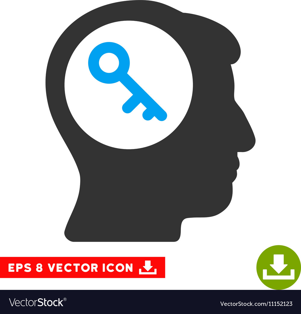 Brain key eps icon Royalty Free Vector Image - VectorStock
